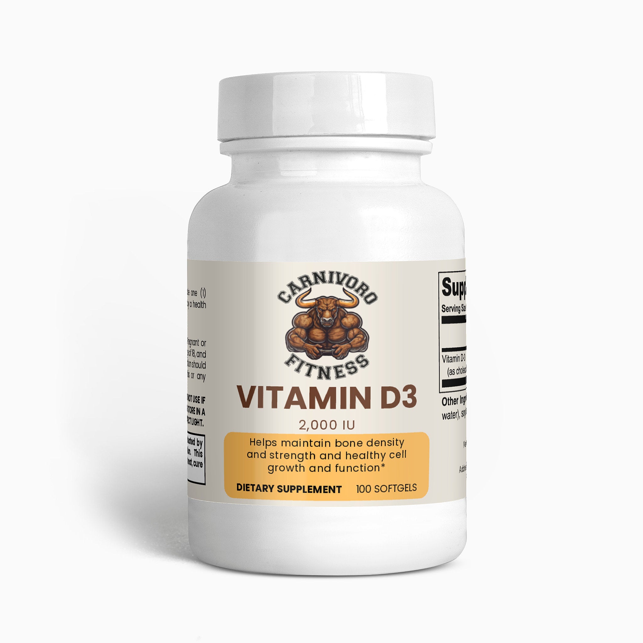 Vitamin D3 2,000 IU – CARNIVORO FITNESS